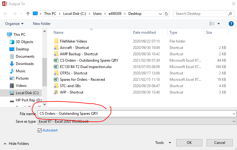 Export Excel, rename file | Access World Forums