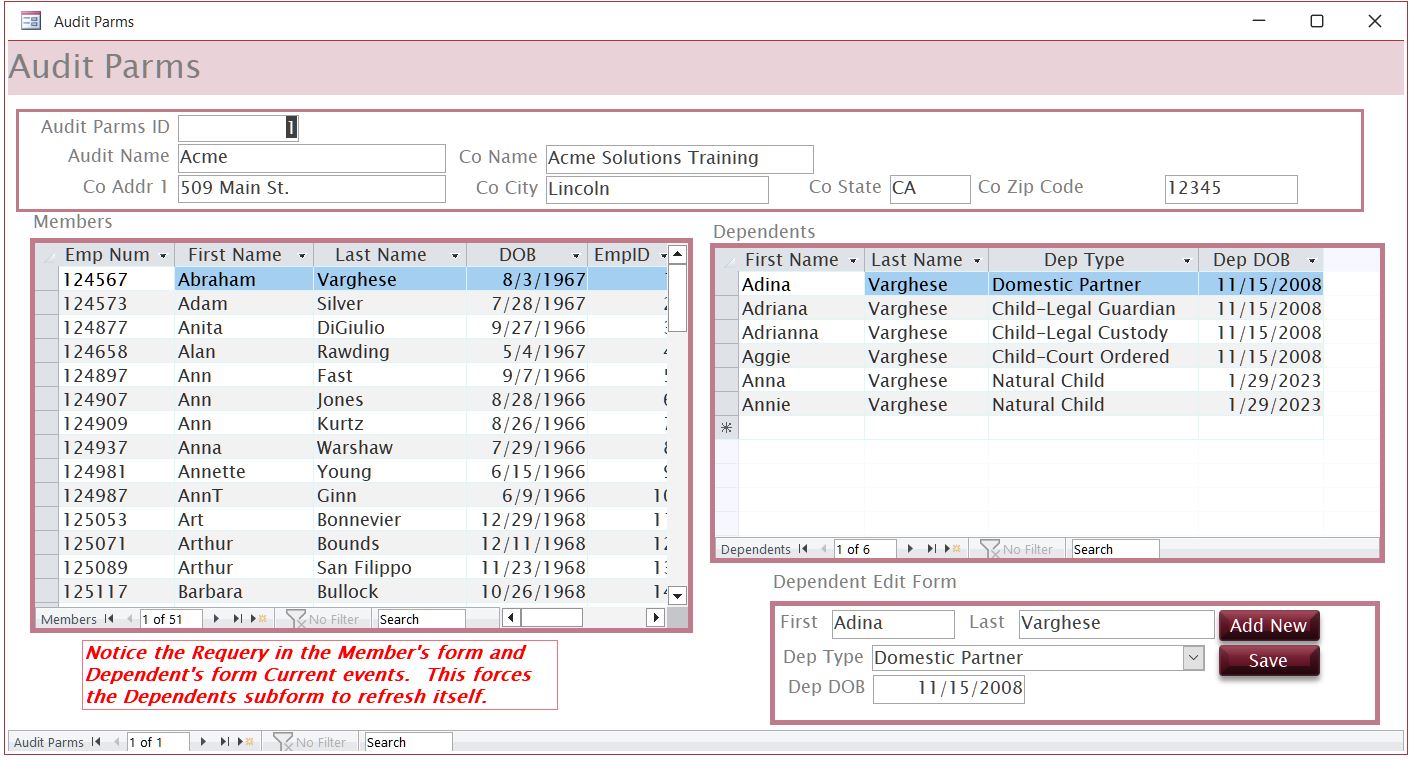 Requerying Subform From Another Subform Access World Forums