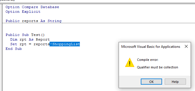 compile error: qualifier must be a collection | Access World Forums