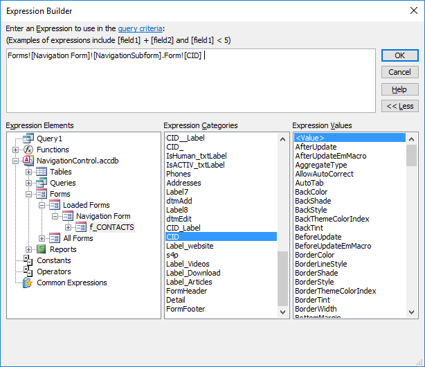 Solved Accessing Field Values Of Subform Of A Navigation Form For Dmax Function Access World